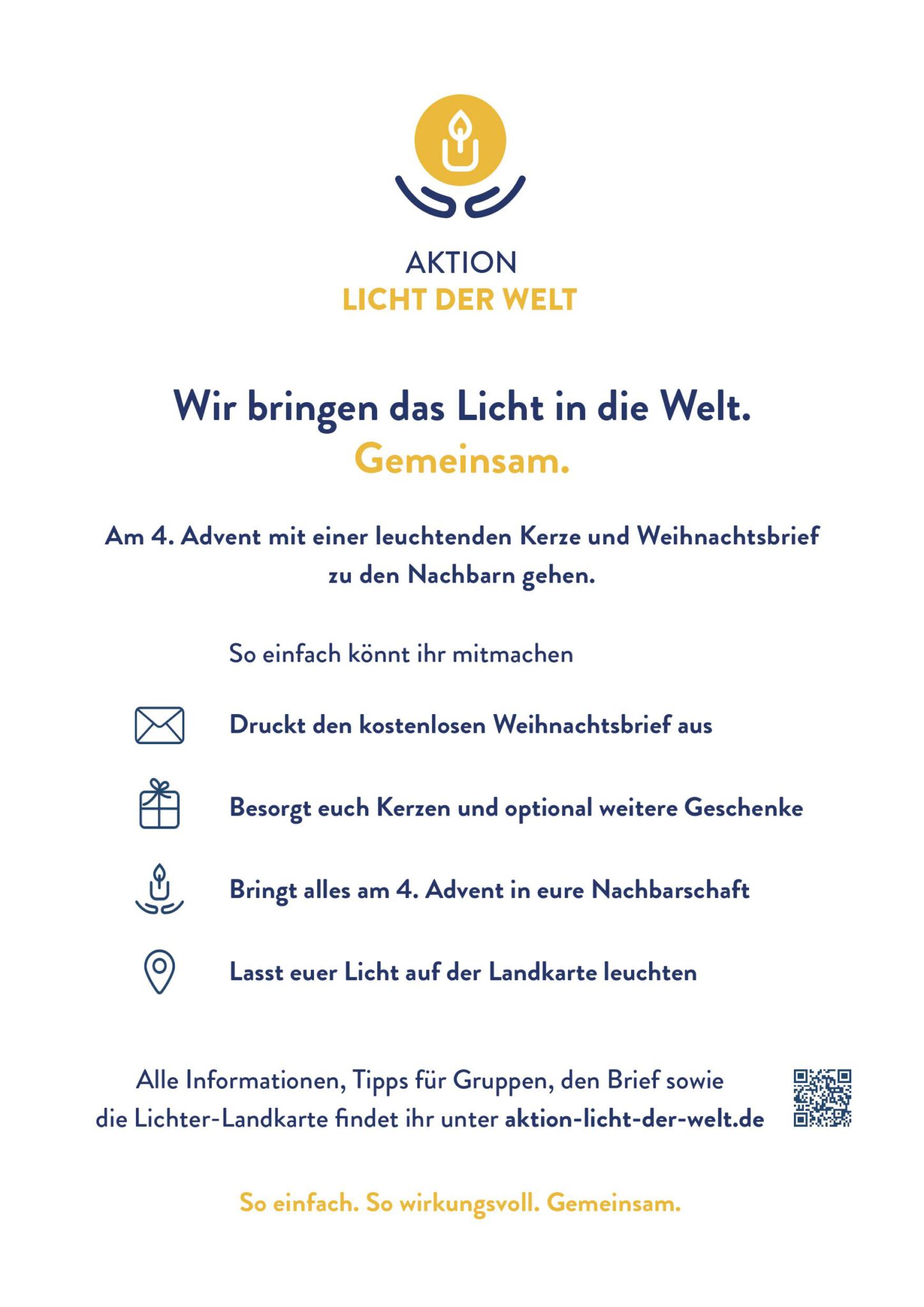 Plakat – Aktion Licht der Welt